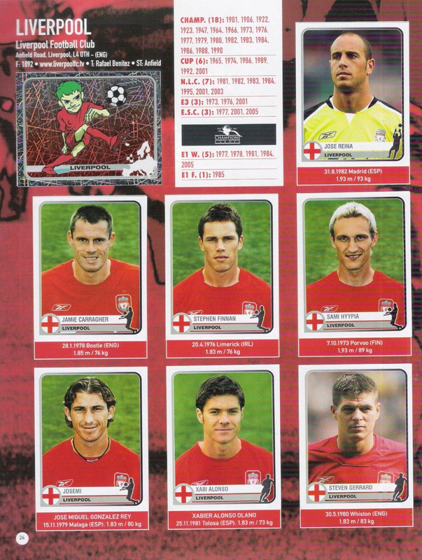 Album UEFA Champions of Europe 1955 2005 Panini 26 — Postimages