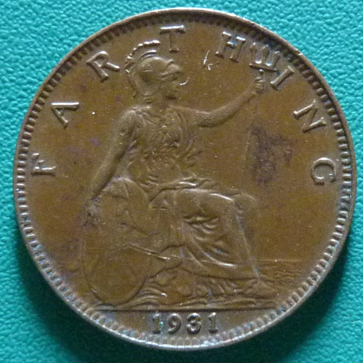 1 Farthing. Reino Unido (1931)