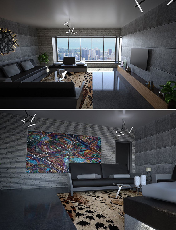 High Rise Living Room 2025 - Free Daz 3D Models