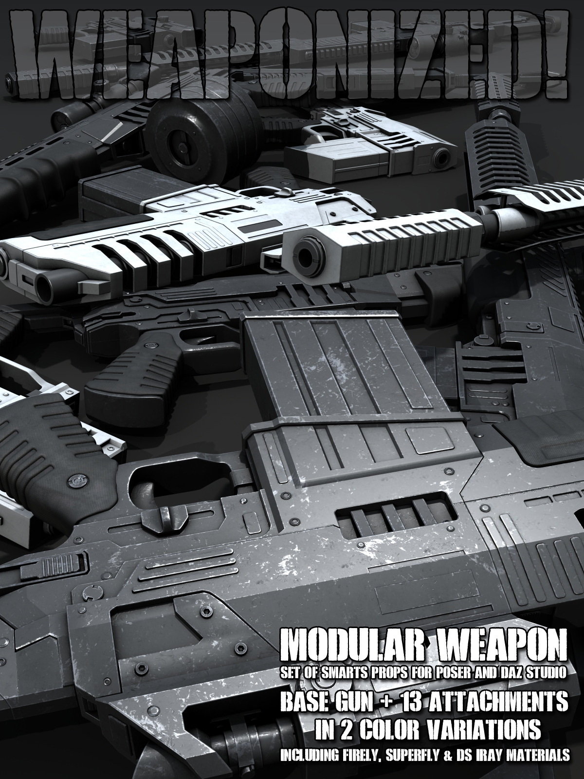 (LOTS OF POINTS) For Weaponized - Free Daz 3D Models