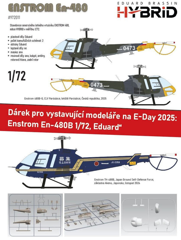1/72 - Enstrom En-480 by Eduard - 3D renders+schemes - release in 2025 ...