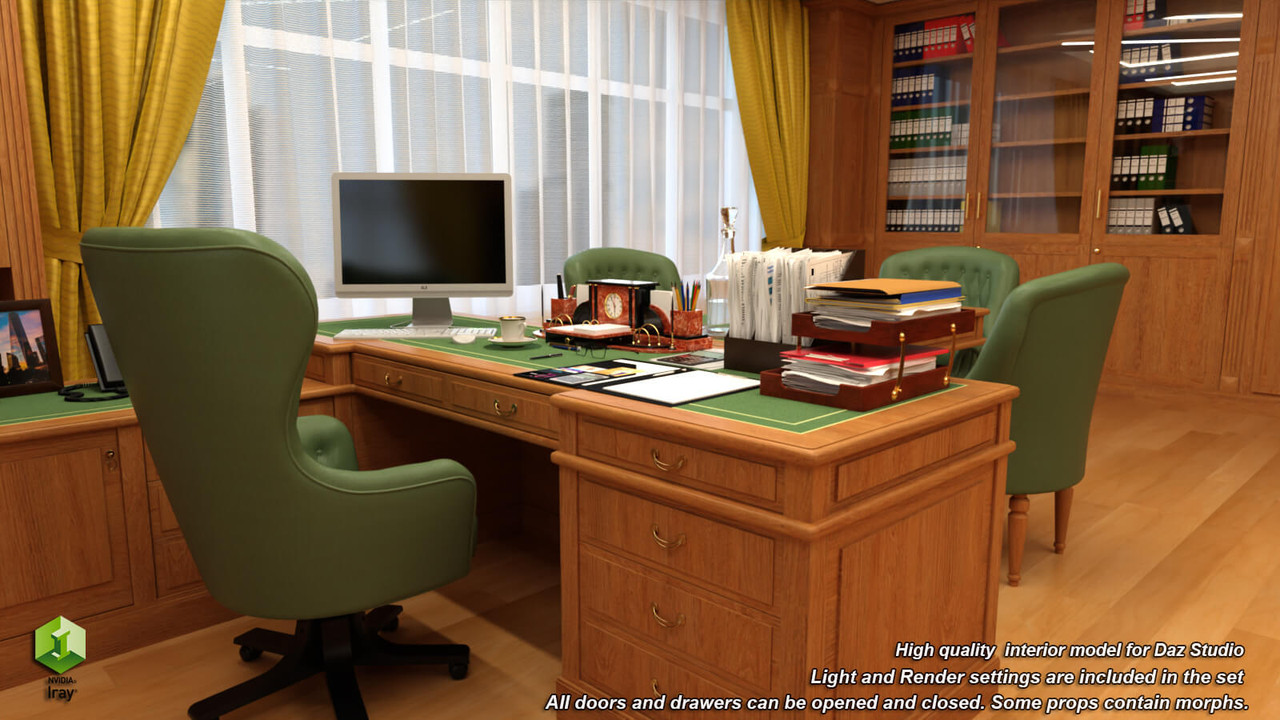 ALX Chief's Room (ALX Boss Poses For G8F, G8.1F And Genesis 9 FILLED ...