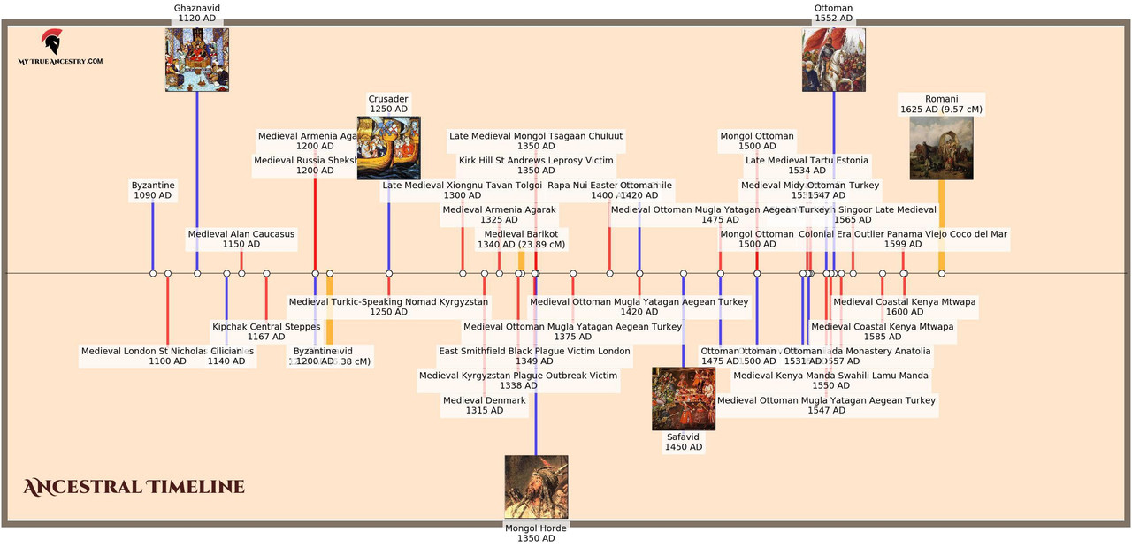MyTrueAncestry - Medieval Barikot 1300 s Persian Royalty Match | Genoplot