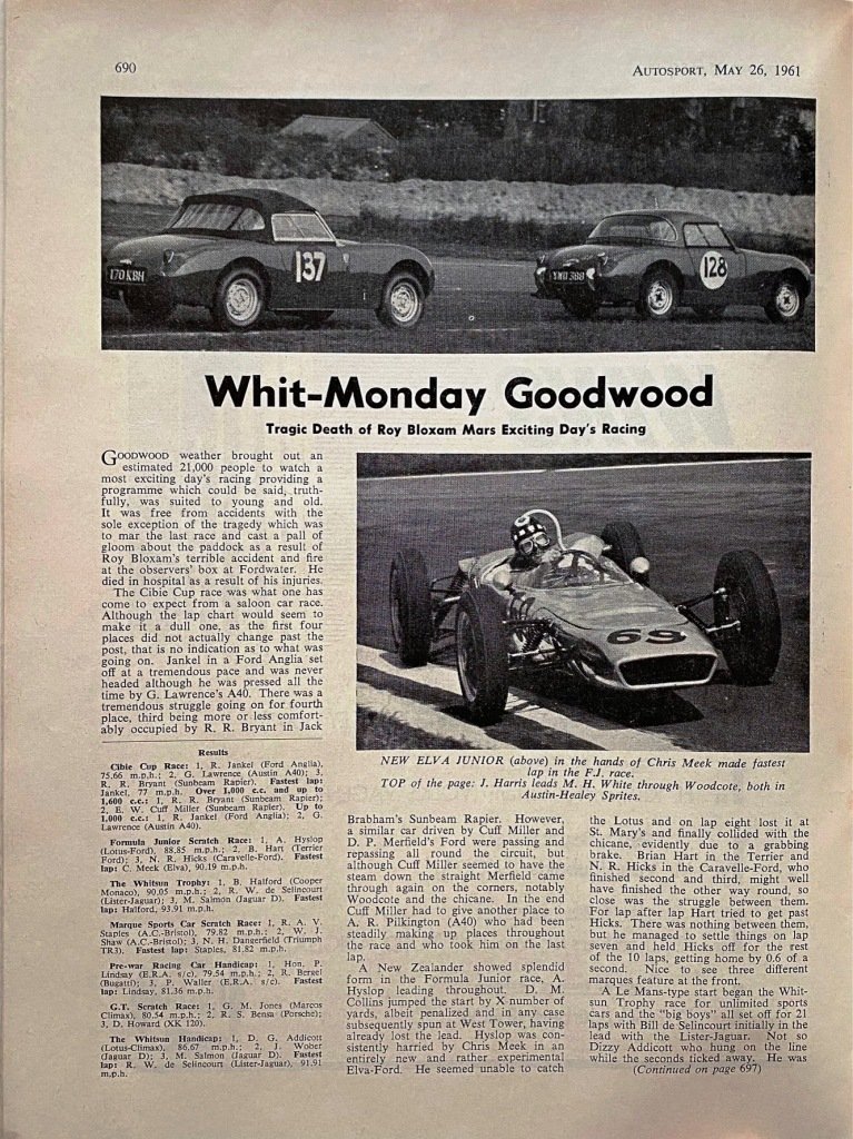 1961 Autosport Goodwood May report TNF — Postimages