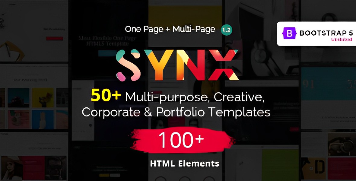 Synx - One Page Parallax HTML Template – Bliter GPL