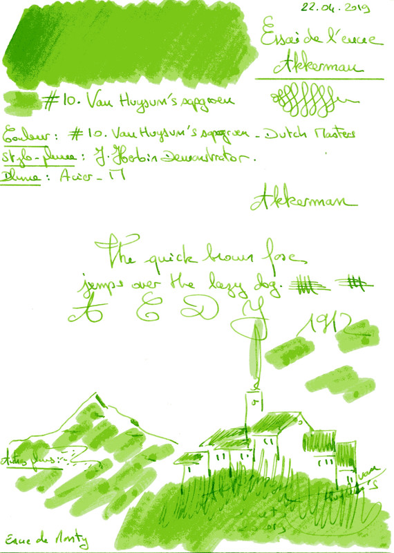 Van Huysums sapgroen Dutch Masters Ink Akkerman — Postimages