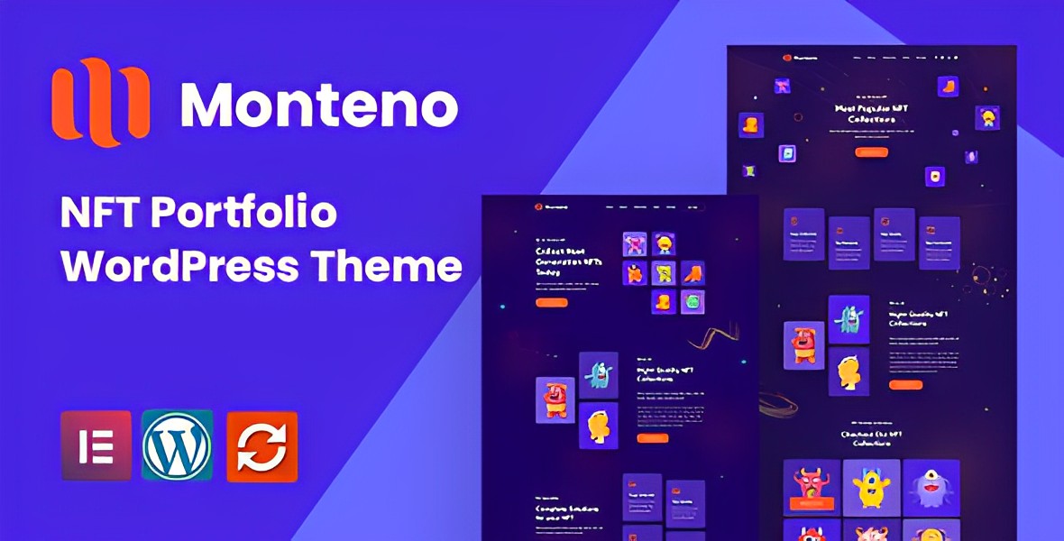 Monteno – NFT Portfolio WordPress Theme – Bliter GPL