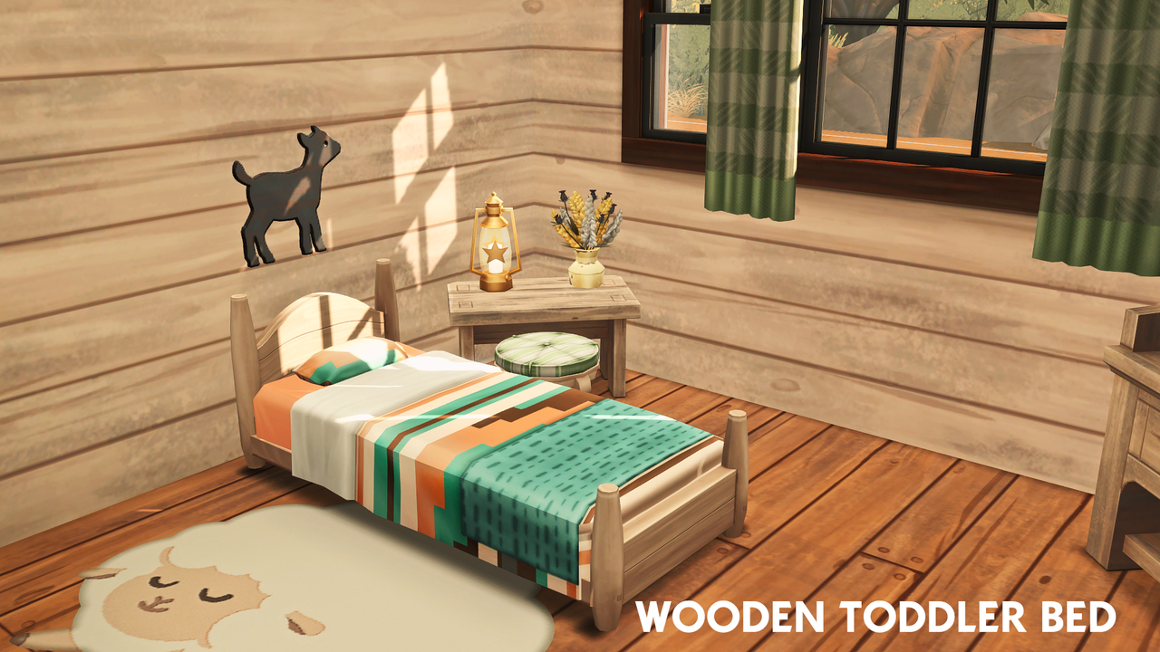Wooden toddler bed - The Sims 4 Build / Buy - CurseForge