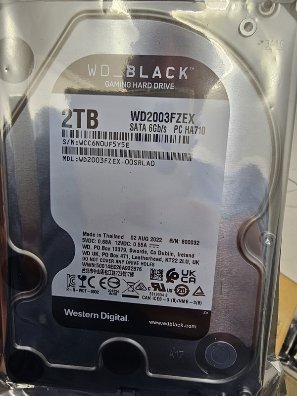 HDD WD Black Gaming 2TB WD2003FZEX - sigilate