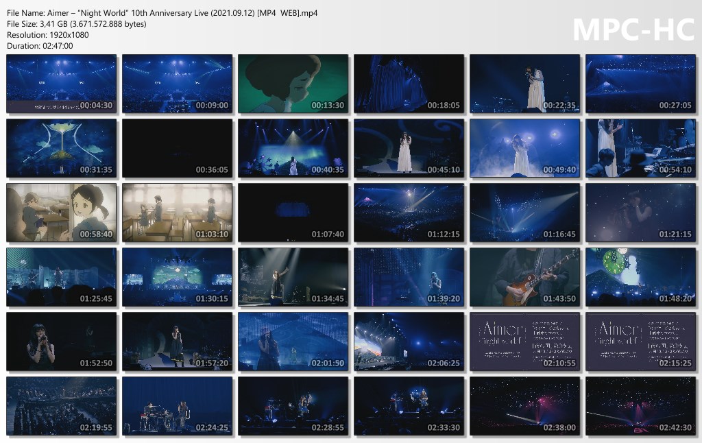 Aimer – “ Night World” 10th Anniversary Live (2021 09 12) [ MP4 WEB ...