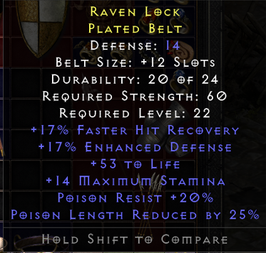 Is This 17fhr Plr Belt Junk? - Topic - d2jsp