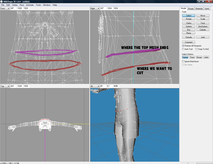 Tutorial: Seperating a Full Body Mesh: fantasyrogue — LiveJournal