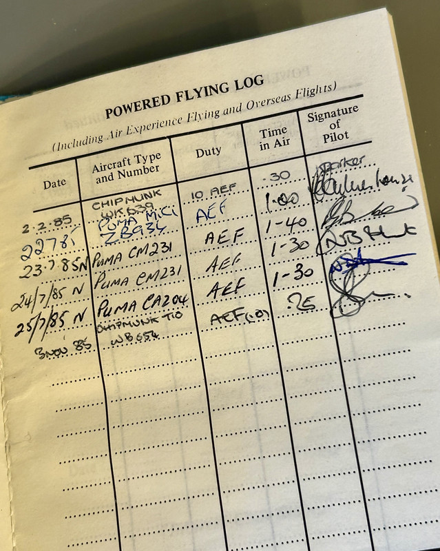ATC Summer Camp flying; Puma HC.1 - Work in Progress - Aircraft ...