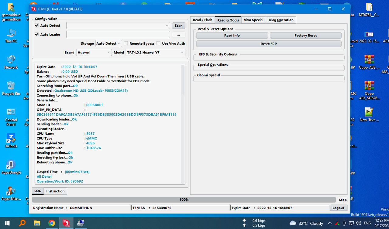 Huawei trt lx2 frp remove done in one click with tfm tool pro - GSM-Forum