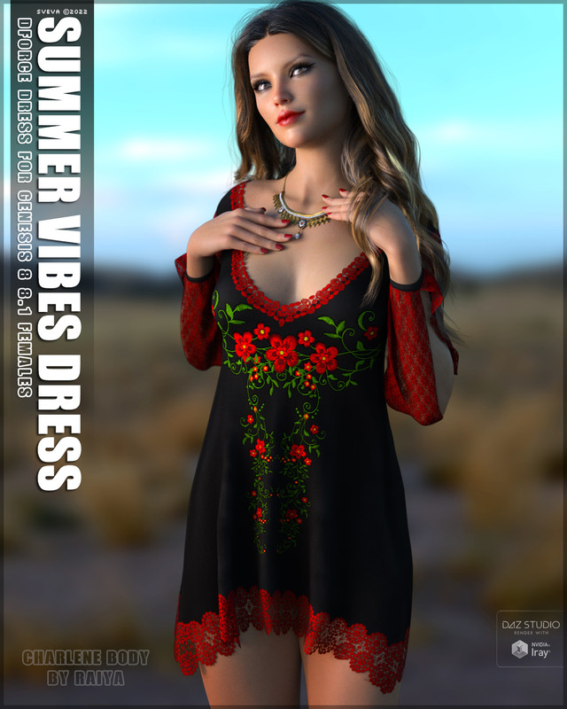 DForce Summer Vibes Dress G8/8.1F Textures (if Any Be Created) - Free Daz 3D Models