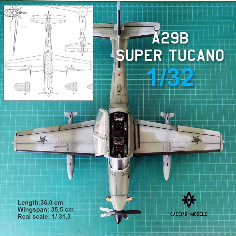 1/32 - Embraer EMB-314/ A-29B Super Tucano resin kit by Cacciari Models ...
