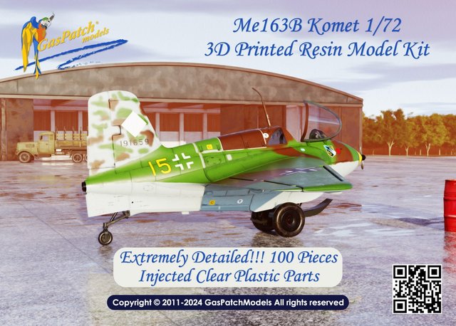 1/72 - Messerschmitt Me.163B Komet 3D printed kit by GasPatch models ...