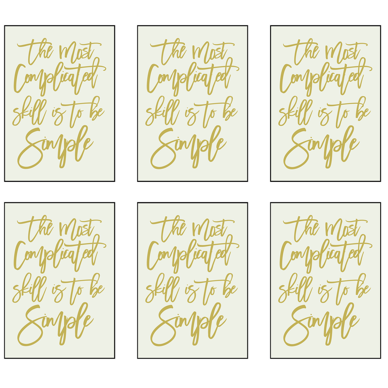 BEING SIMPLE MOTIVATIONAL QUOTE POSTCARD — Postimages