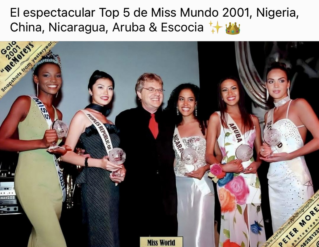 EL ESPECTÁCULAR TOP 5 DEL MISS MUNDO 2001 - Reinas de Belleza Int ...