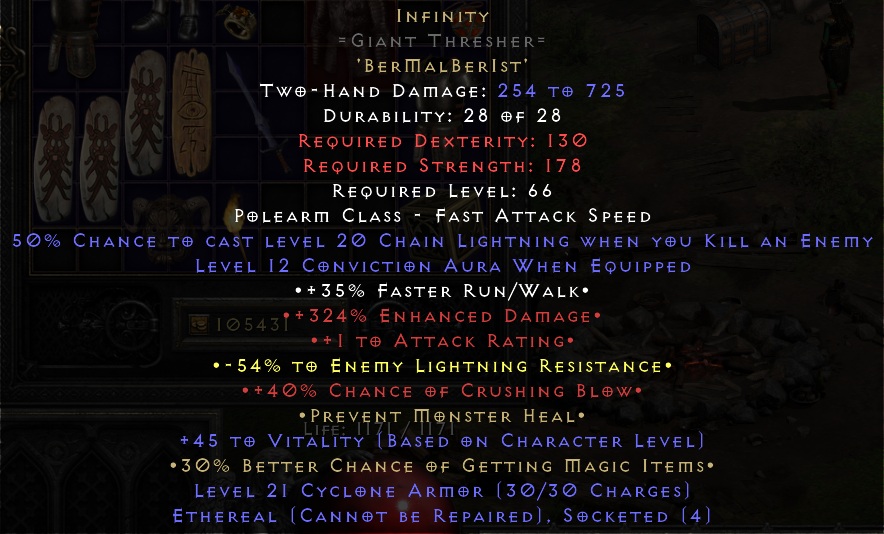 O Eth Infinity 324ed / -54 - Topic - d2jsp