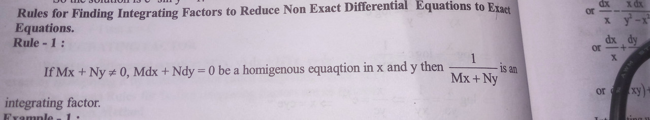 I can't solve this inexact differential by converting to exact form.pls ... I can't solve this inexact differential by converting to exact form.pls ...