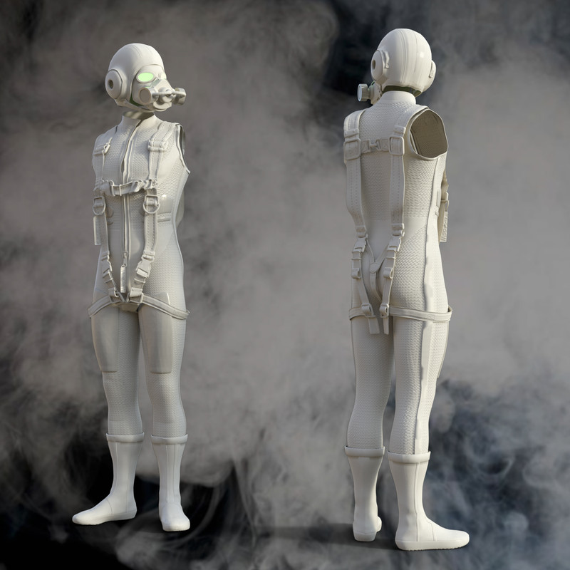 DieselPunk - Space Racer Pilot G3-G8M For DS - Free Daz 3D Models