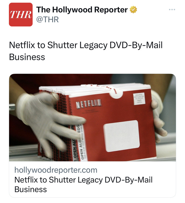 Netflix shutting down DVD-by-mail in September - Blu-ray Forum