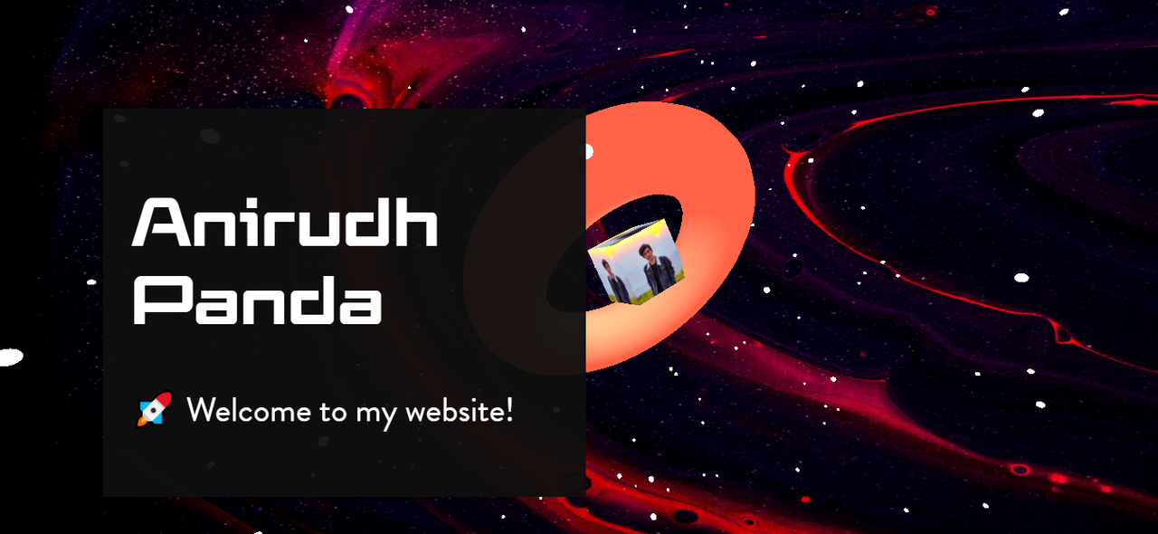 Github Anirudhpandathreejs Web Portfolio Website Made Using Threejs
