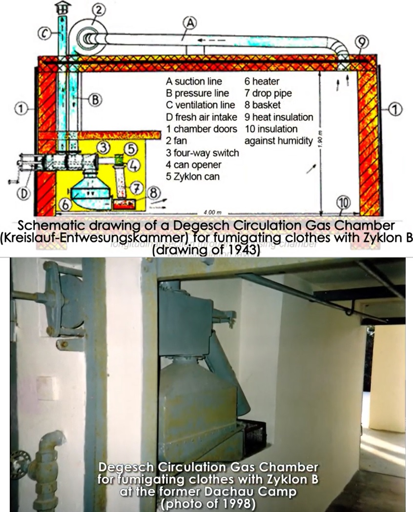Holocaust Drawing of a Degesch delousing gas chamber 1943 typhus louse ...