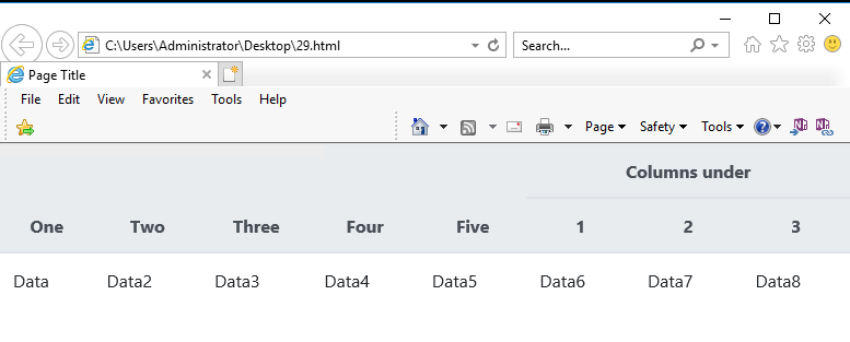 Bootstrap 4 Datatables Bootstrap4 Ie11 Multiple Row Thead Rowspan Stack Overflow