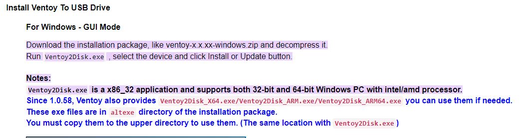 Help required with "Ventoy" installation Please - All Other Applications