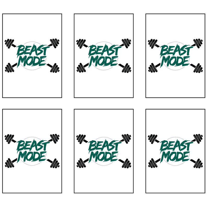 BEAST MODE MULITPLE WEIGHTS GYM POSTCARD — Postimages