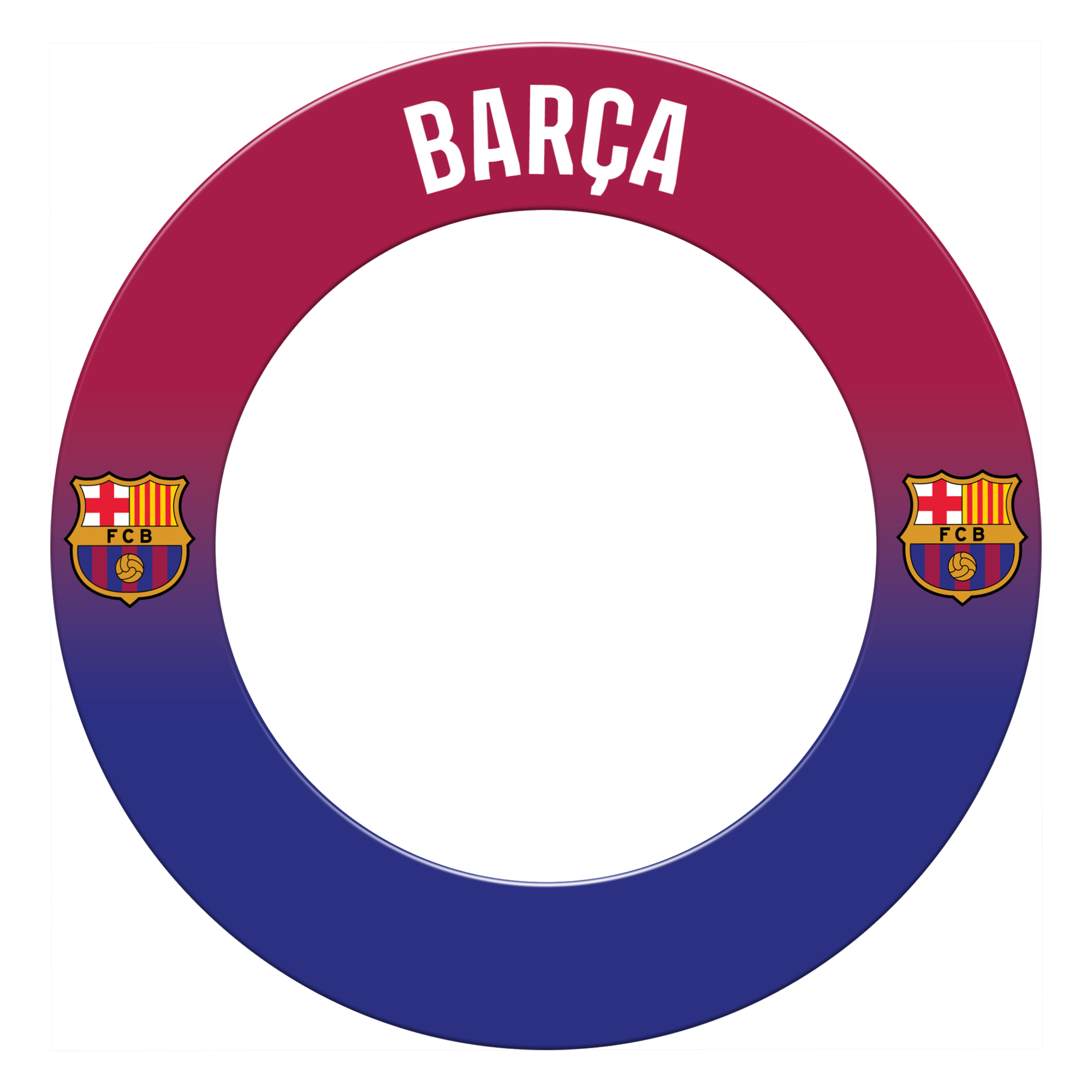SU250 FC Barcelona Official Licensed Dartboard Surround S2 Shaded Crest ...