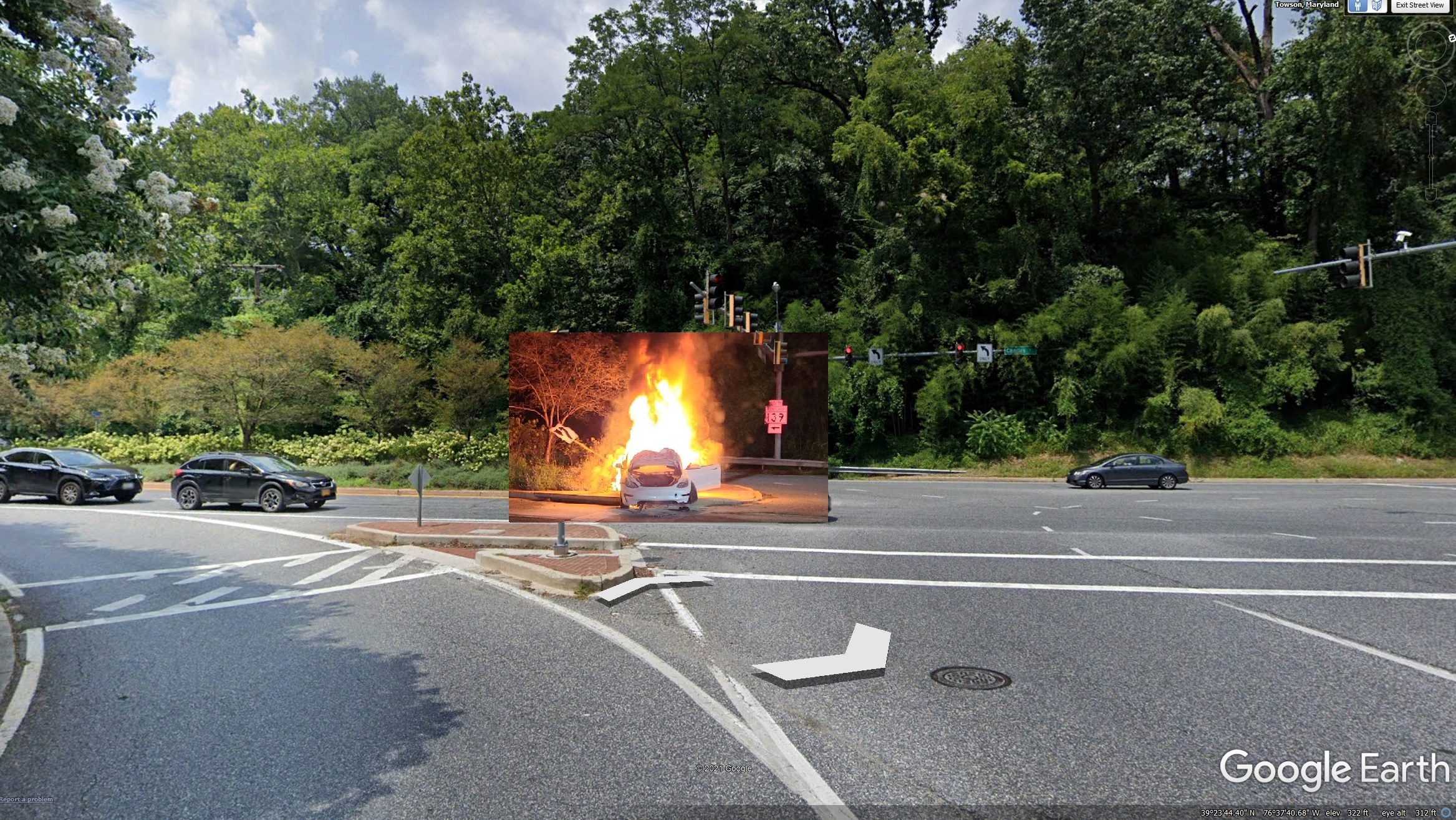 Tesla on fire in Towson requires large emergency response : r/RealTesla