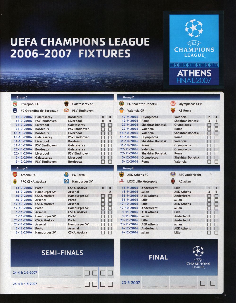 UEFA Champions League 2006 2007 Panini 05 — Postimages