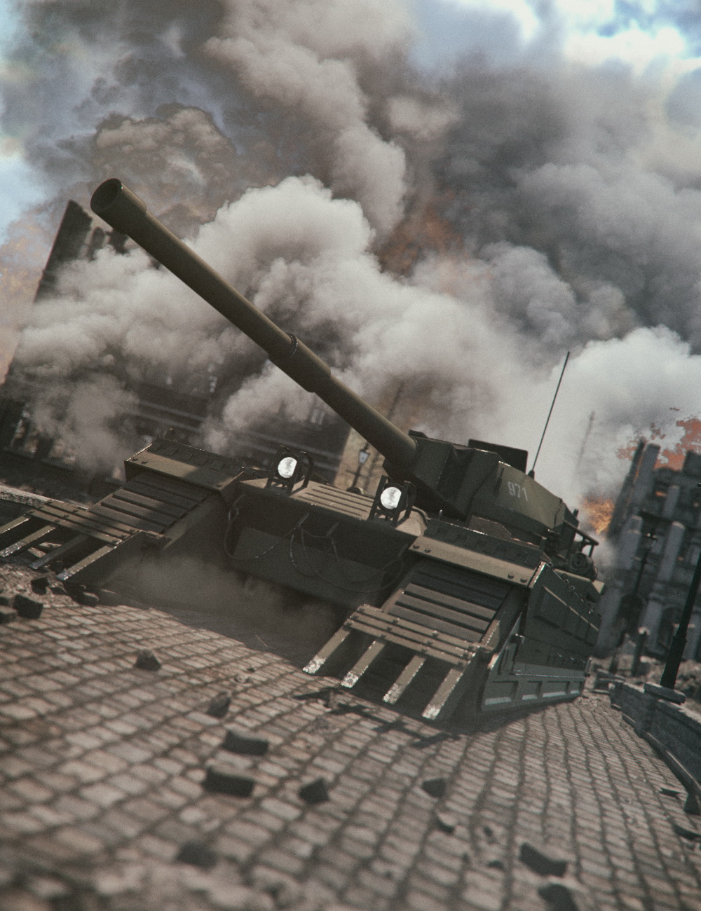 (FILLED 2021-11-28) FVB Military Tank - Free Daz 3D Models