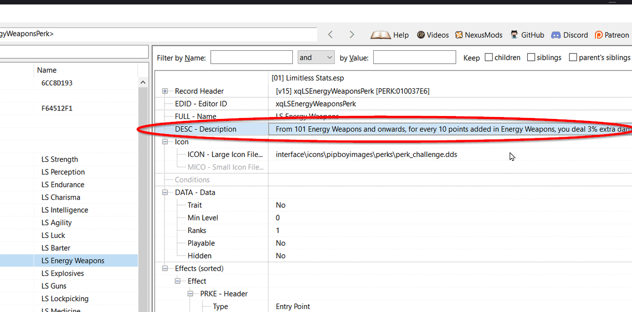 Limitless Stats Edited - Percentual Damage Bonuses at Fallout New Vegas ...