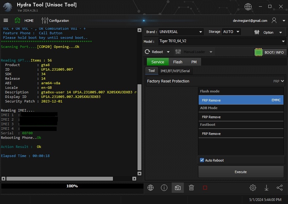 SAM X205 U3 (Spd) FRP REMOVE ONLY HYDRA TOOL - GSM-Forum