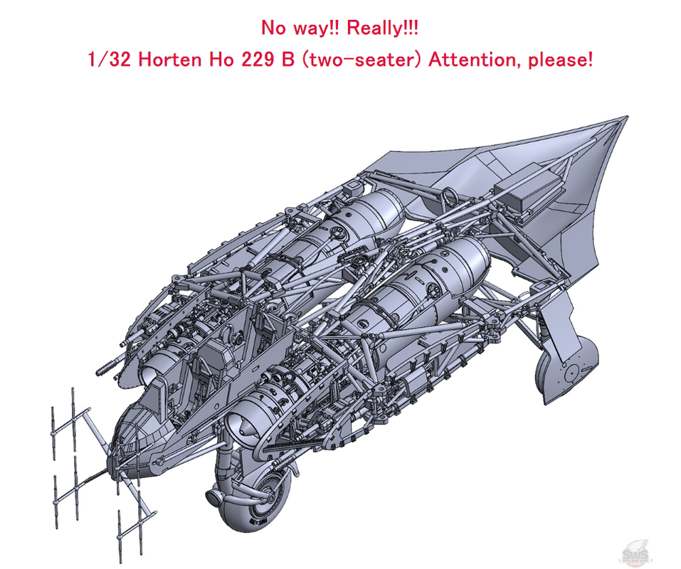 1/32 - Horten Ho.229B by Zoukei Mura - 3D renders+box art - release in ...