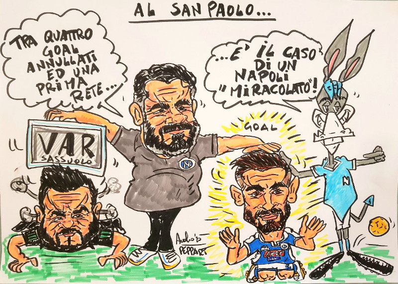VIGNETTA - Napoli-Sassuolo vista da PeppArt