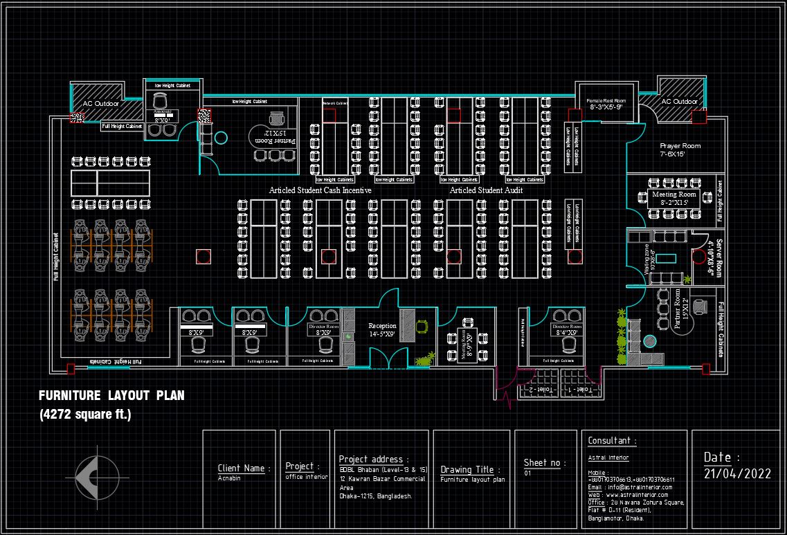 Office AutoCAD Plan DWG Free | clarityarchitects