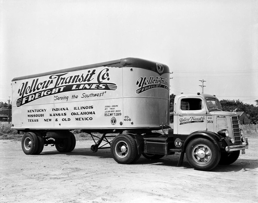 Mack 40s COE EHU EQU Yellow Transit Freight Lines 369 2 — Postimages