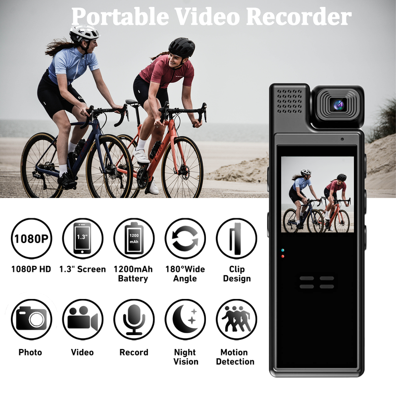 Camera Video Portabila, MOSMAOO®, Ecran 1.3 inch, Rezolutie 1080p HD ...