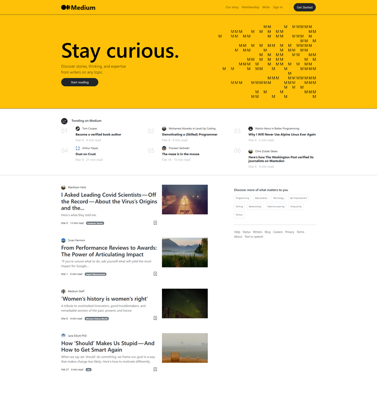 bootstrap medium clone — Postimages