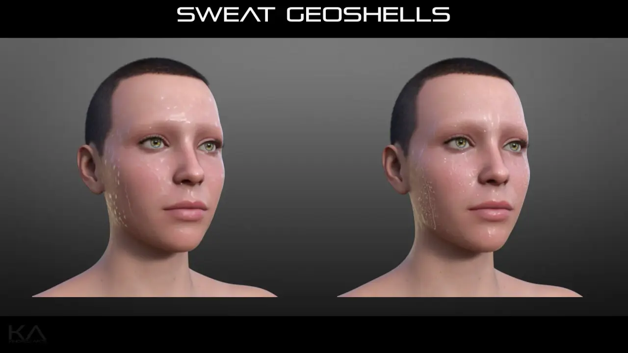 What makes the sweat drops in Daz 3d look inauthentic and how to make them look authentic? - Daz ...