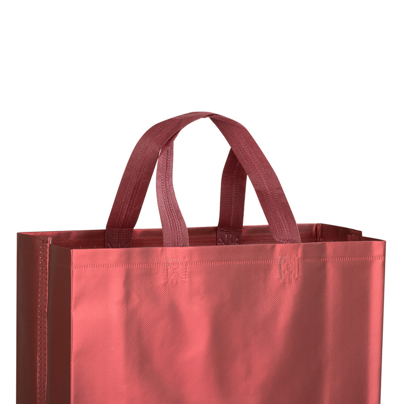 Maroon Medium Size Matt Finish Metallic Non Woven Laminated Wedding Return Gift Bags Paper Potli ...