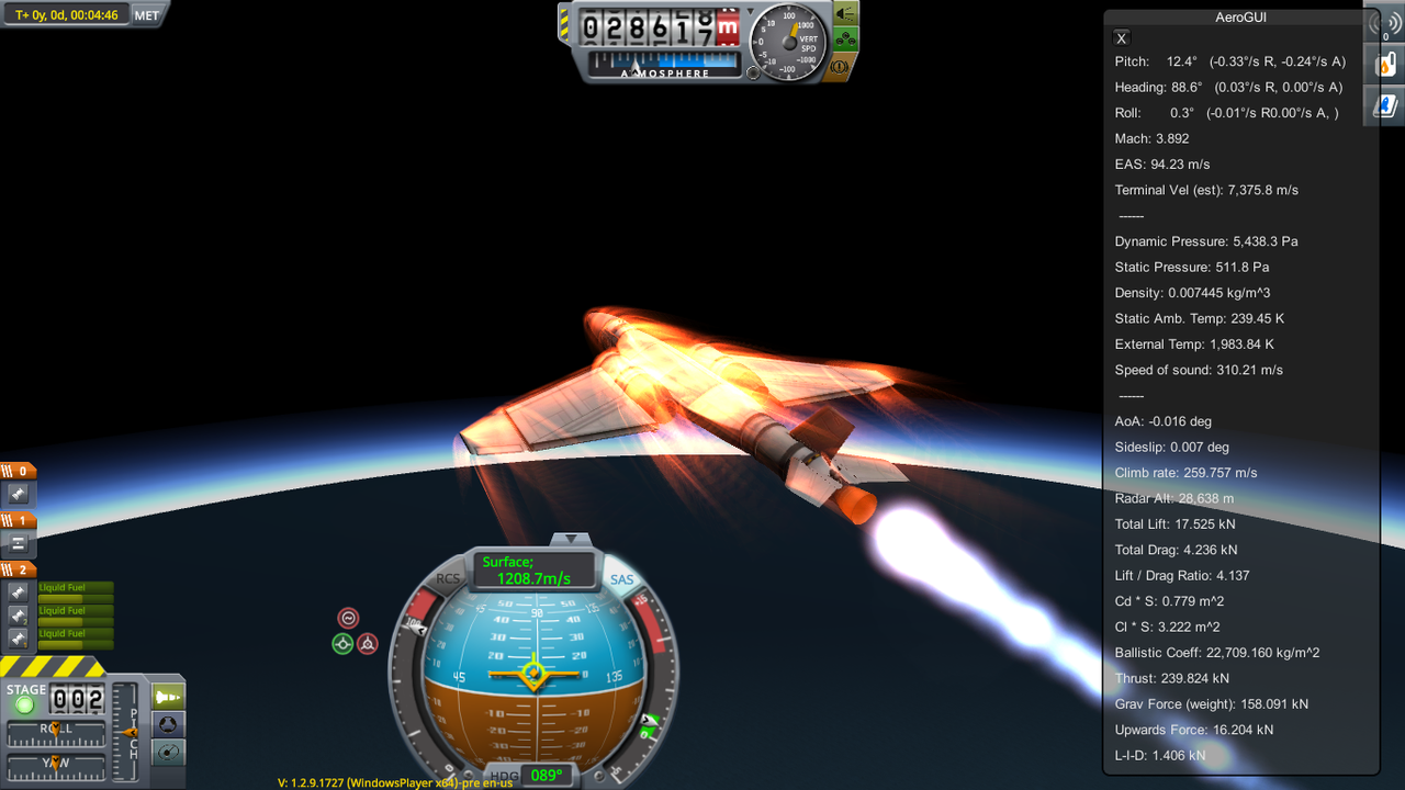 3 NERV Spaceplane with 2 droppable panthers > 4700dV - KSP1 The ...