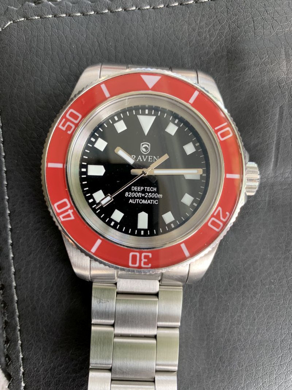 SOLD: Raven Deep Tech Red - No Date - Rare | WatchUSeek Watch Forums