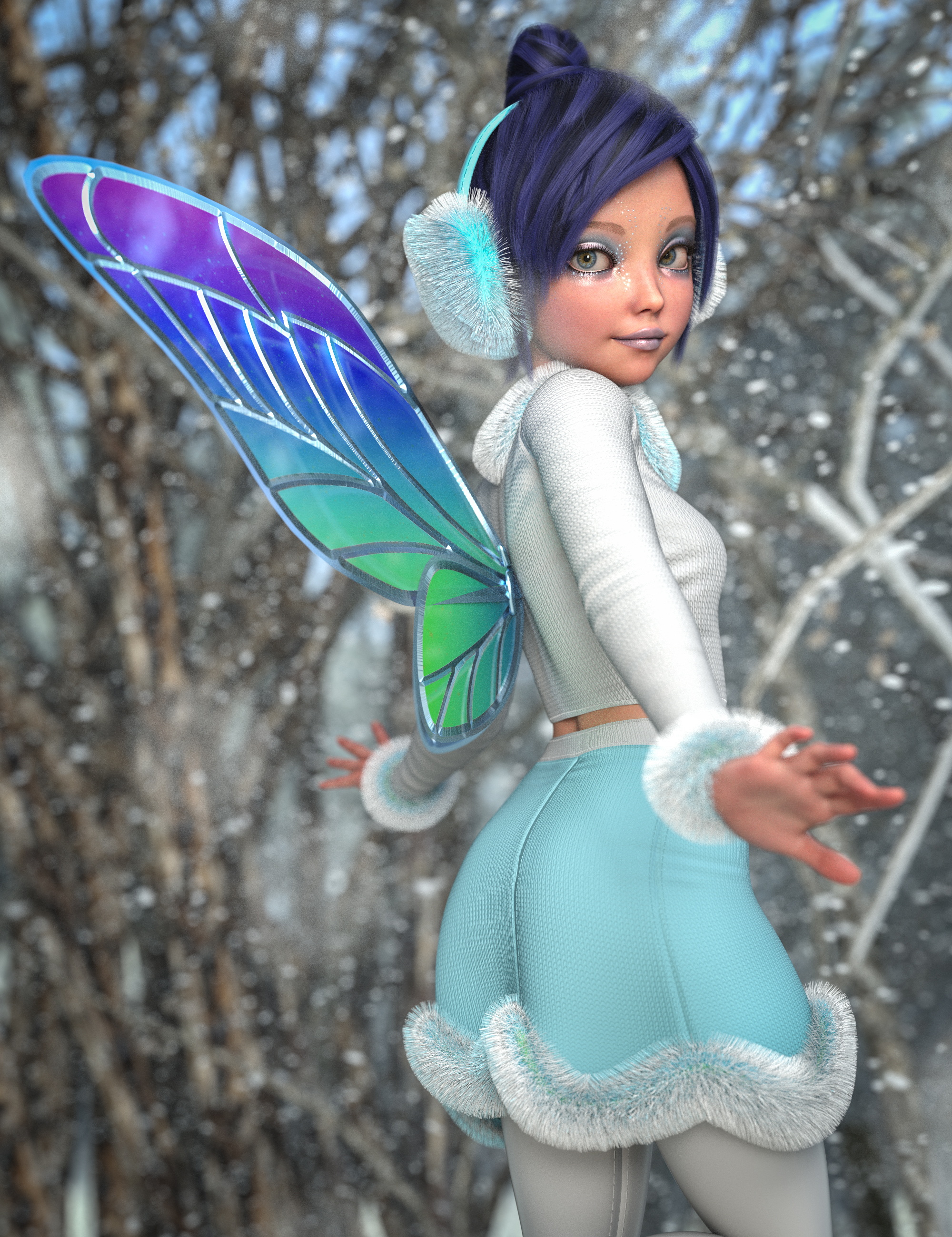 (Fulfilled 11/12/22) Pixie 9 Winter Fairy Bundle - Free Daz 3D Models