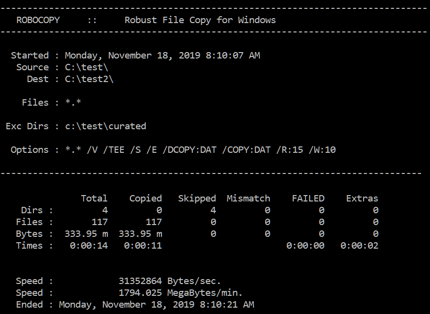 Robocopy Reports Skipping Files, But Didn't. Why? : r/sysadmin